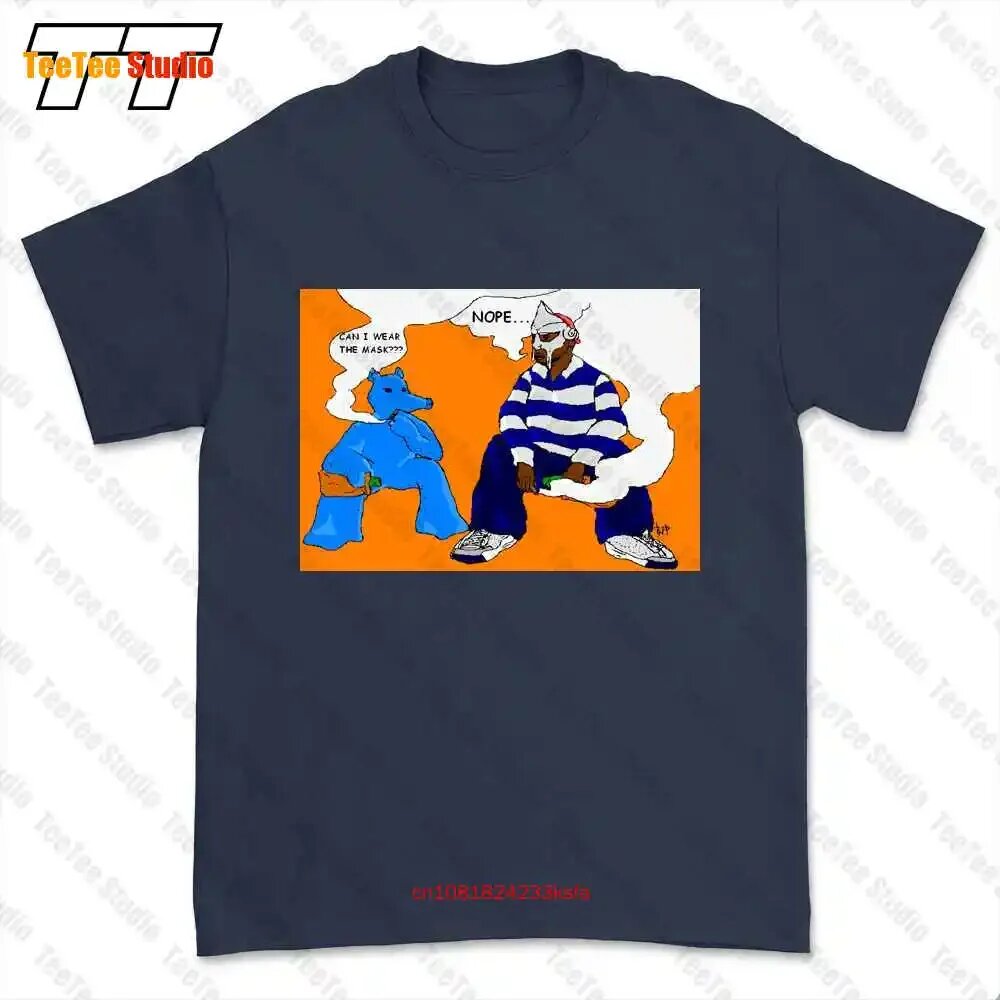 Футболка синяя MF DOOM Quasimoto Madvillain