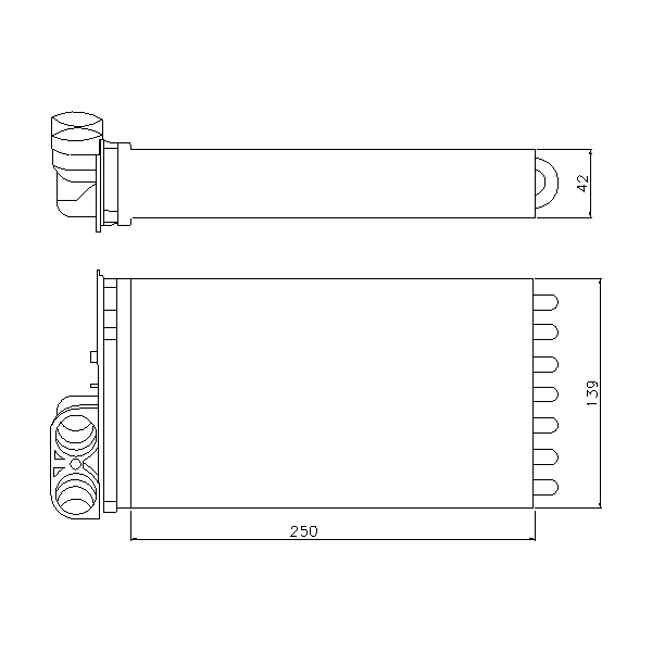 NISSENS 71154 (6448K9) радиатор отопителя