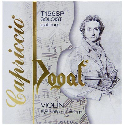 Violin string set Dogal Capriccio T156SC - Synthetic-based strings with an intense and powerful "Italian" sound. Hard tension strings for solo performance.