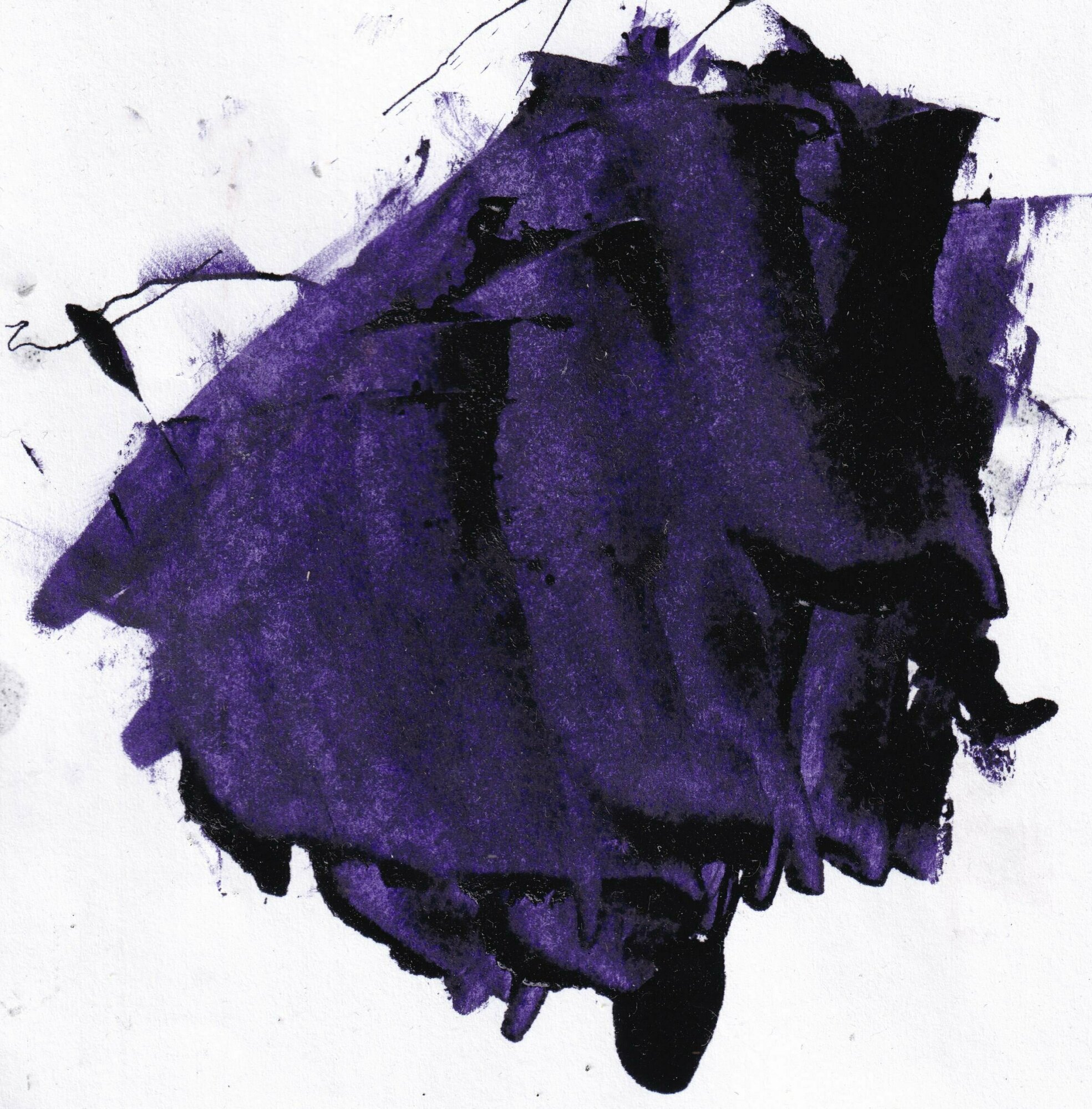 Типографская краска для линогравюры Фиолетовая 150 мл. Материал для штампов, эстампа, печати