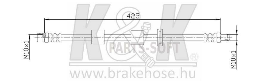 Шланг тормозной BMW 8 er (E31) 850i Ci 09.94-. K&K арт. ft4714