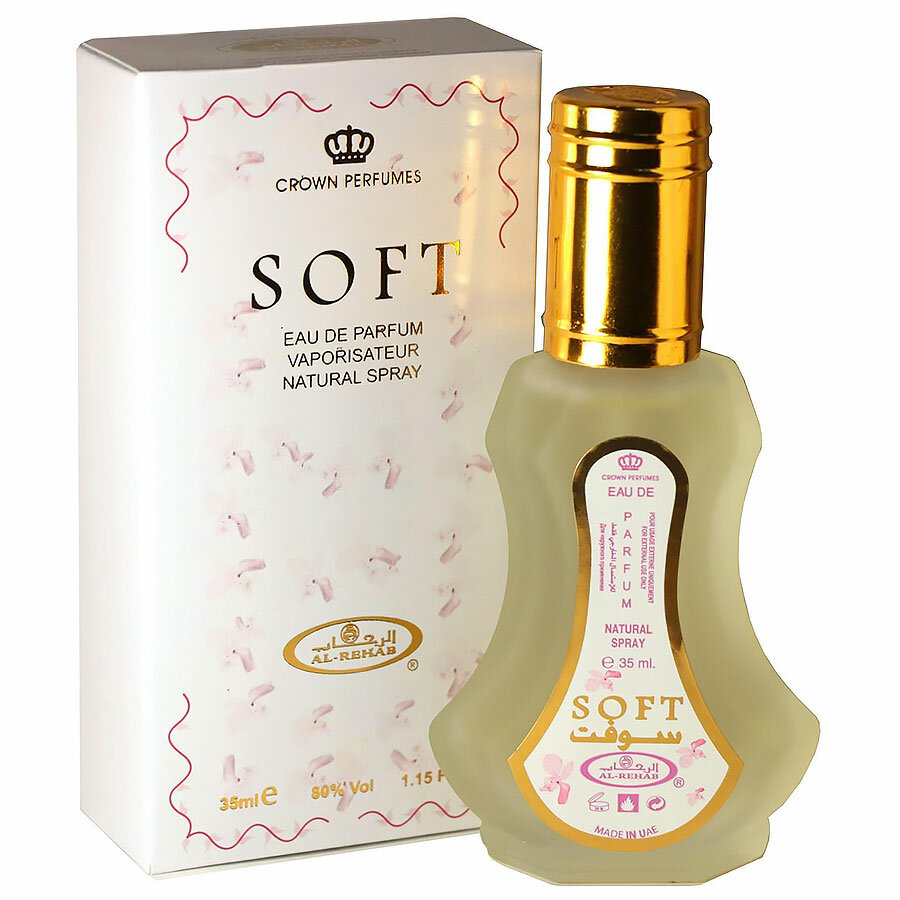 Парфюмерная вода для женщин Crown Perfumes Soft, цитрусовый, древесный, 35 мл