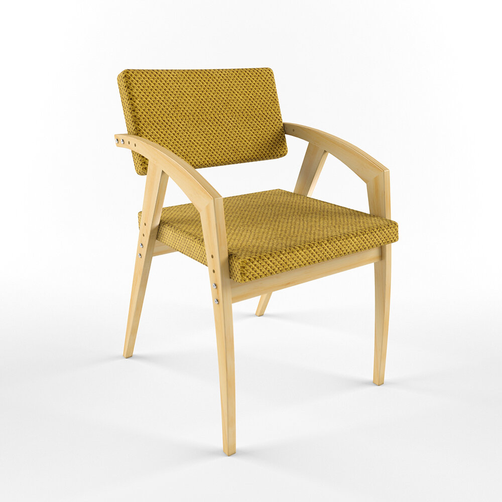 Кресло-стул бруно Велюр Охра с регулировкой, максимальная нагрузка 100кг