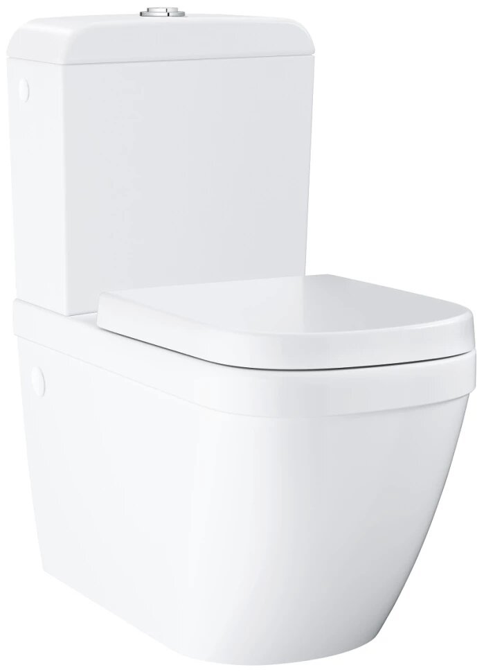Унитаз-компакт Grohe Euro Ceramic 39462000 безободковый, с сиденьем микролифт, альпийский белый