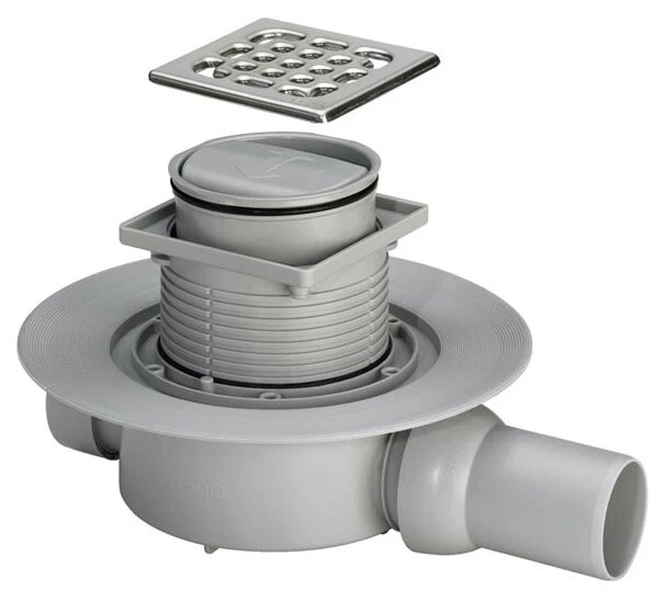 Душевой трап Viega Advantix 583248 100x100/50 мм, с решеткой, перфорированный, хром