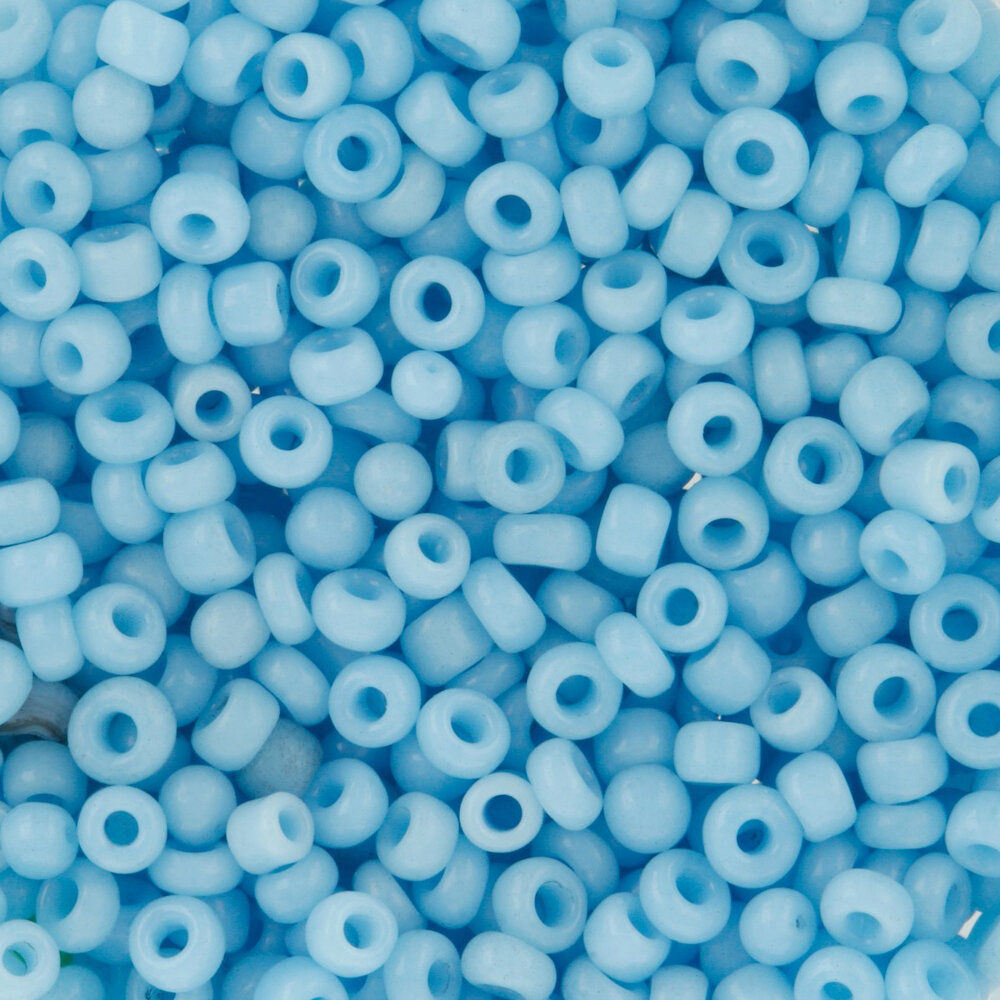 Бисер "Zlatka" круглый GR 11/0 10 г №0043 яр. голубой