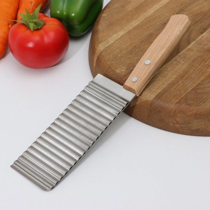 Овощерезка фигурная Доляна, 27 6 см, цвет серебряный, бежевый