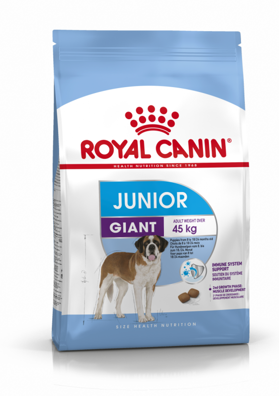 Корм сухой полнорационный Royal Canin Корм Giant Junior для щенков очень крупных пород собак в возрасте от 8 до 18-24 месяцев, 3,5 кг