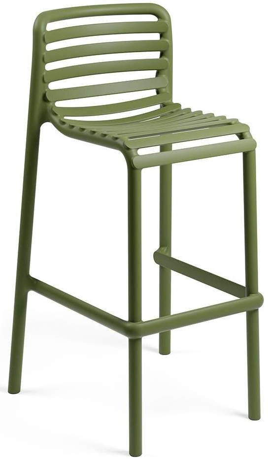 Барный стул со спинкой Nardi Doga Stool, цвет агава, высота сиденья 75 см