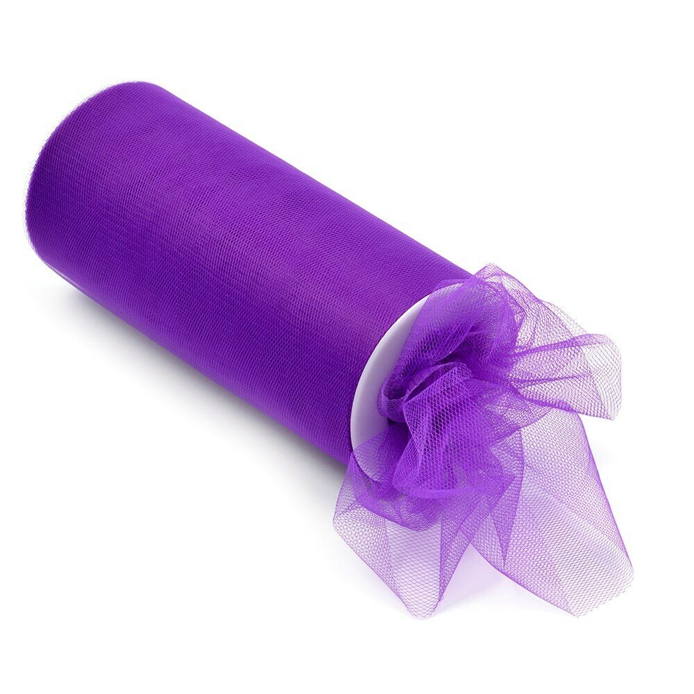 Фатин в роликах (шпульках) средней жесткости 15 см (150мм) цв. баклажан (22 метра)