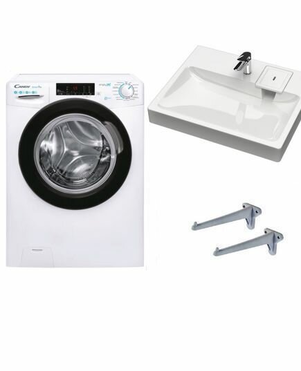 Candy smart pro CSO34 106TB1/2-07 (с паром) и раковина над стиральной машиной 60 на 50