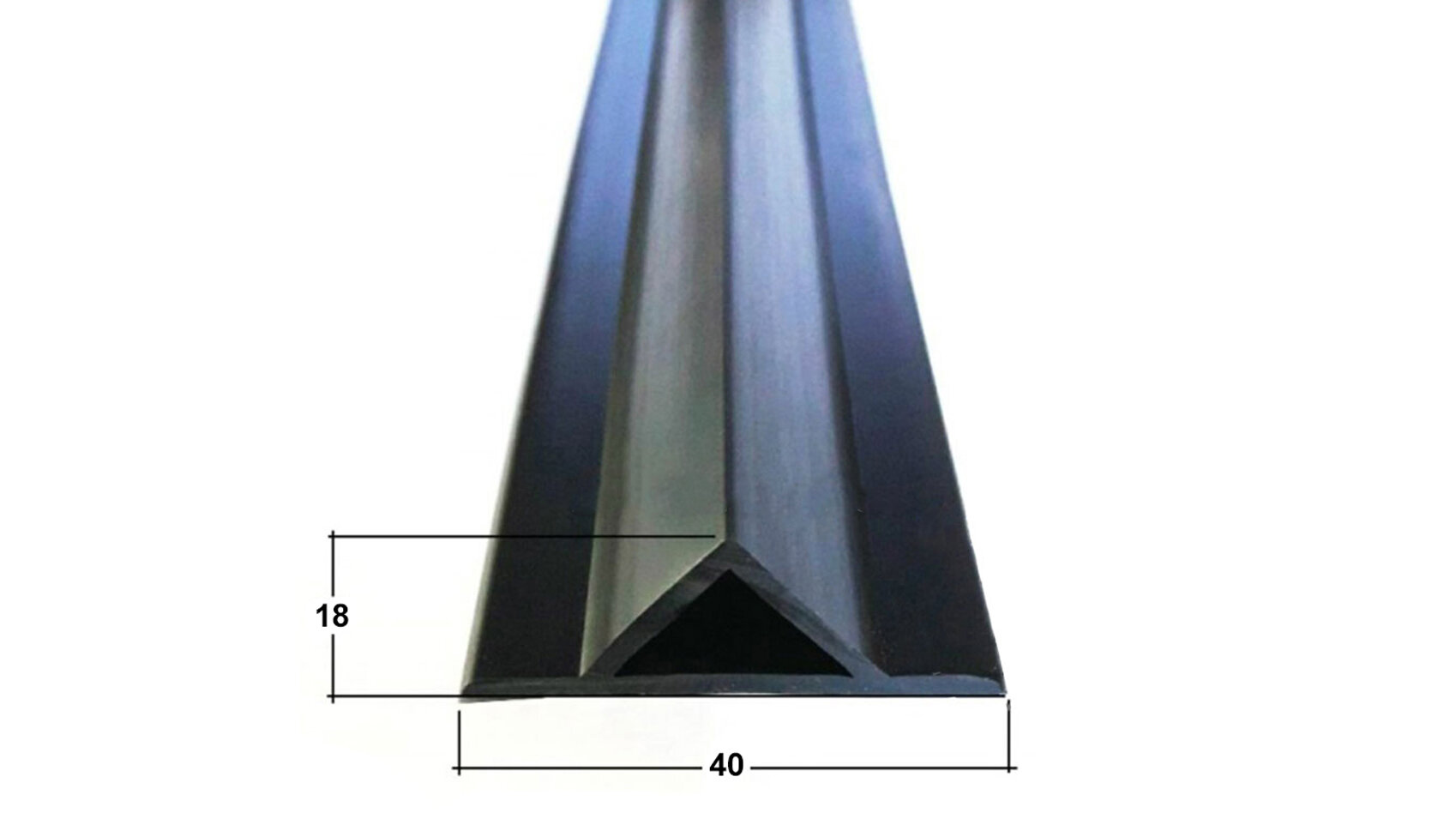 Профиль редан для надувных лодок ПВХ, №1.1 черный 3м