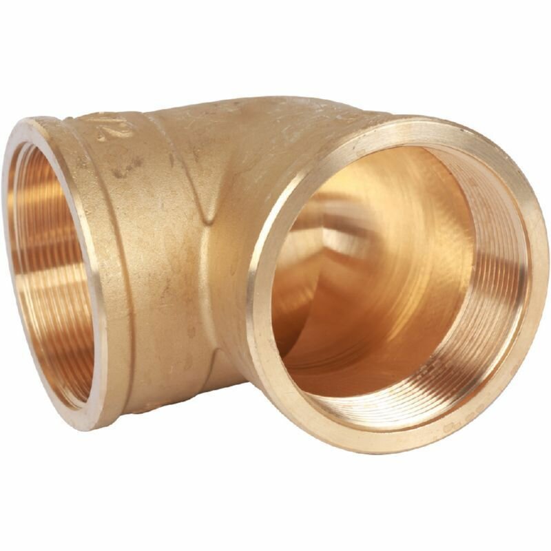 Уголок латунный Millennium, для труб 1", резьба внутренняя/внутренняя