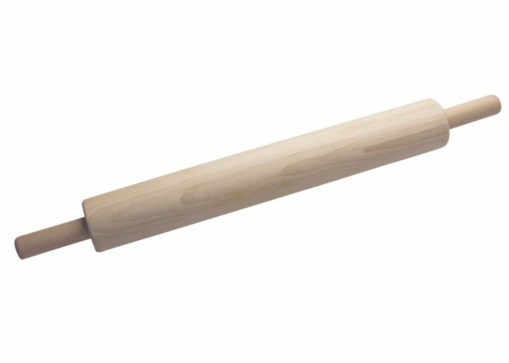 Скалка деревянная L-50см d-7см бук не вращаюшие ручки