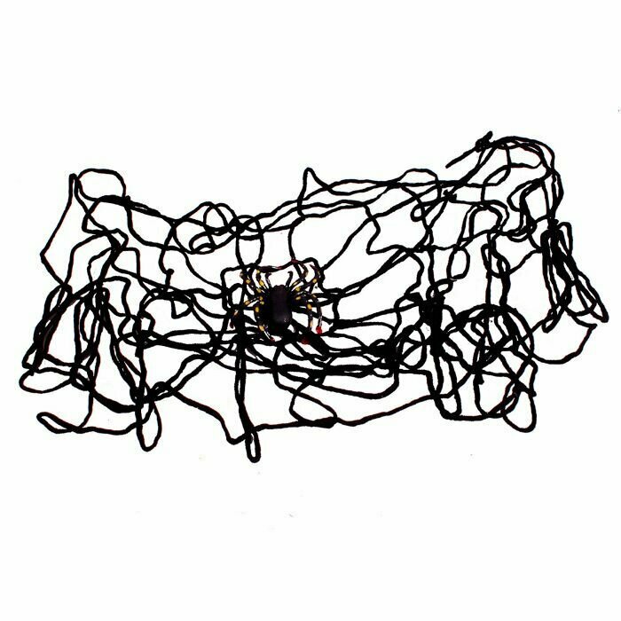 Паутина черная, от I-Bright Company, диаметр 100см, для Хэллоуина