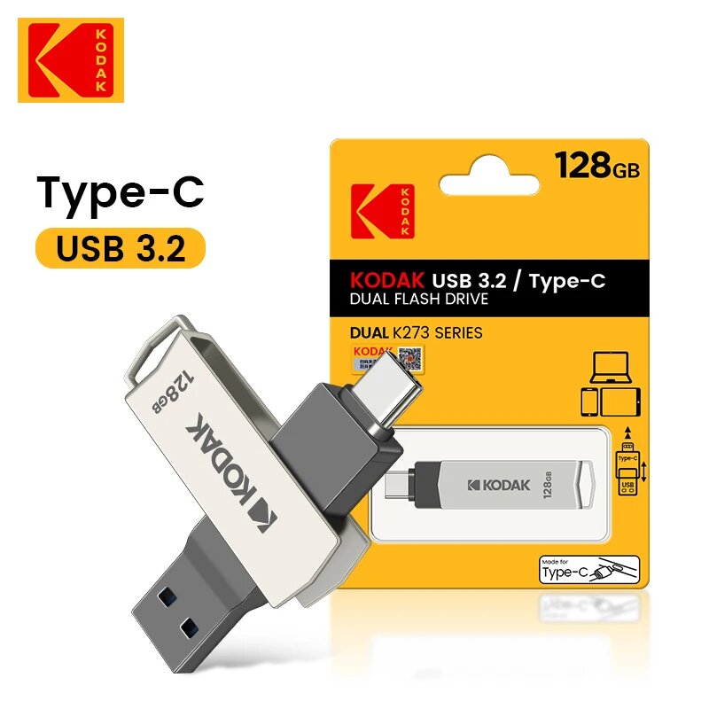 KODAK Ultra Dual Drive 64 Гб USB 3.2 64 ГБ