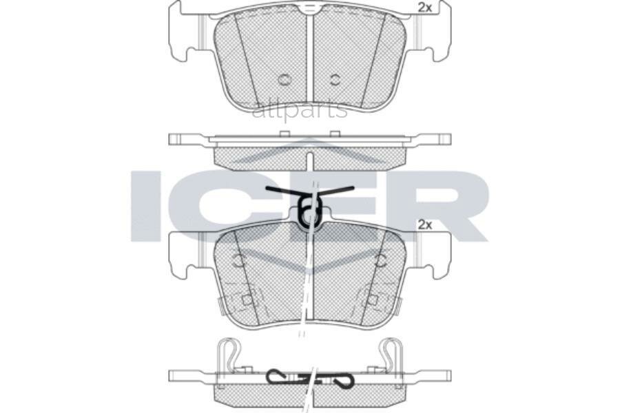 ICER 182315200 182315-200 колодки дисковые задние!\ Honda Civic 16>