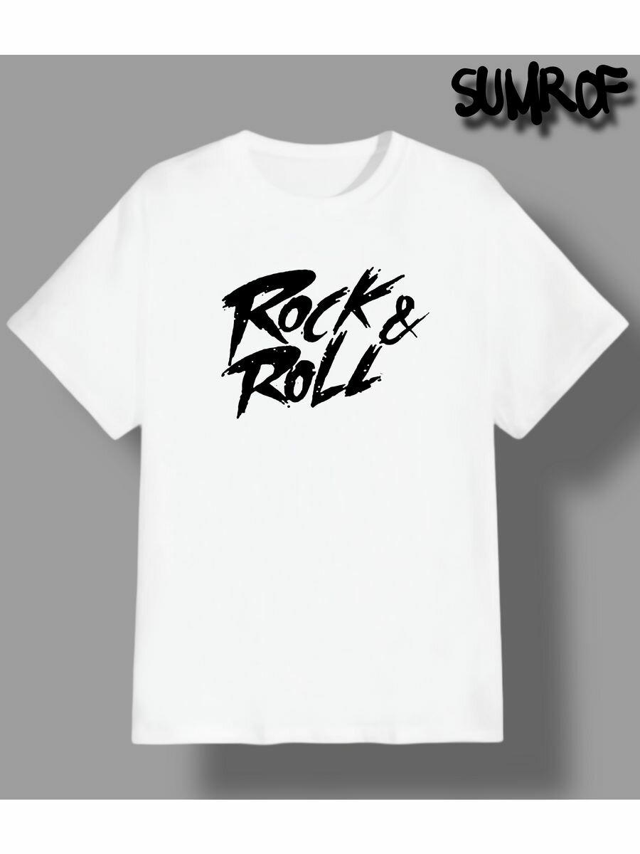 Футболка надпись rock рок