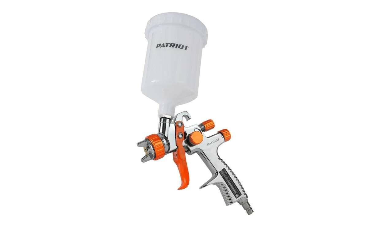 Профессиональный пневмокраскораспылитель PATRIOT LVLP 1,2A, в/б, 0.6 л, сопло 1,2 мм, , 150 л/мин, быстросъем 1/4", 830901016
