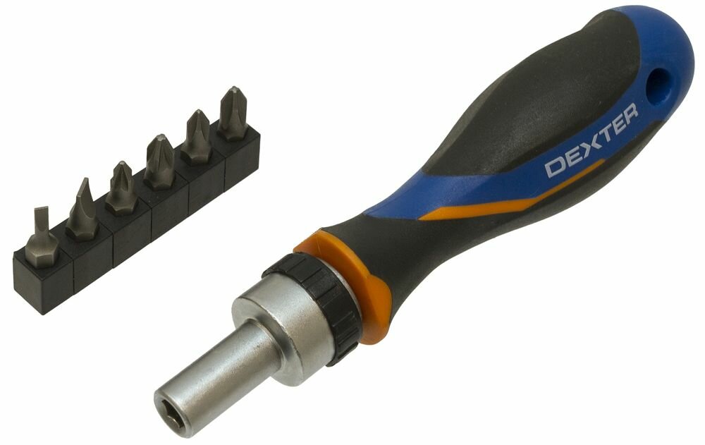 Декстер набор отвертка со сменными насадками (6шт)