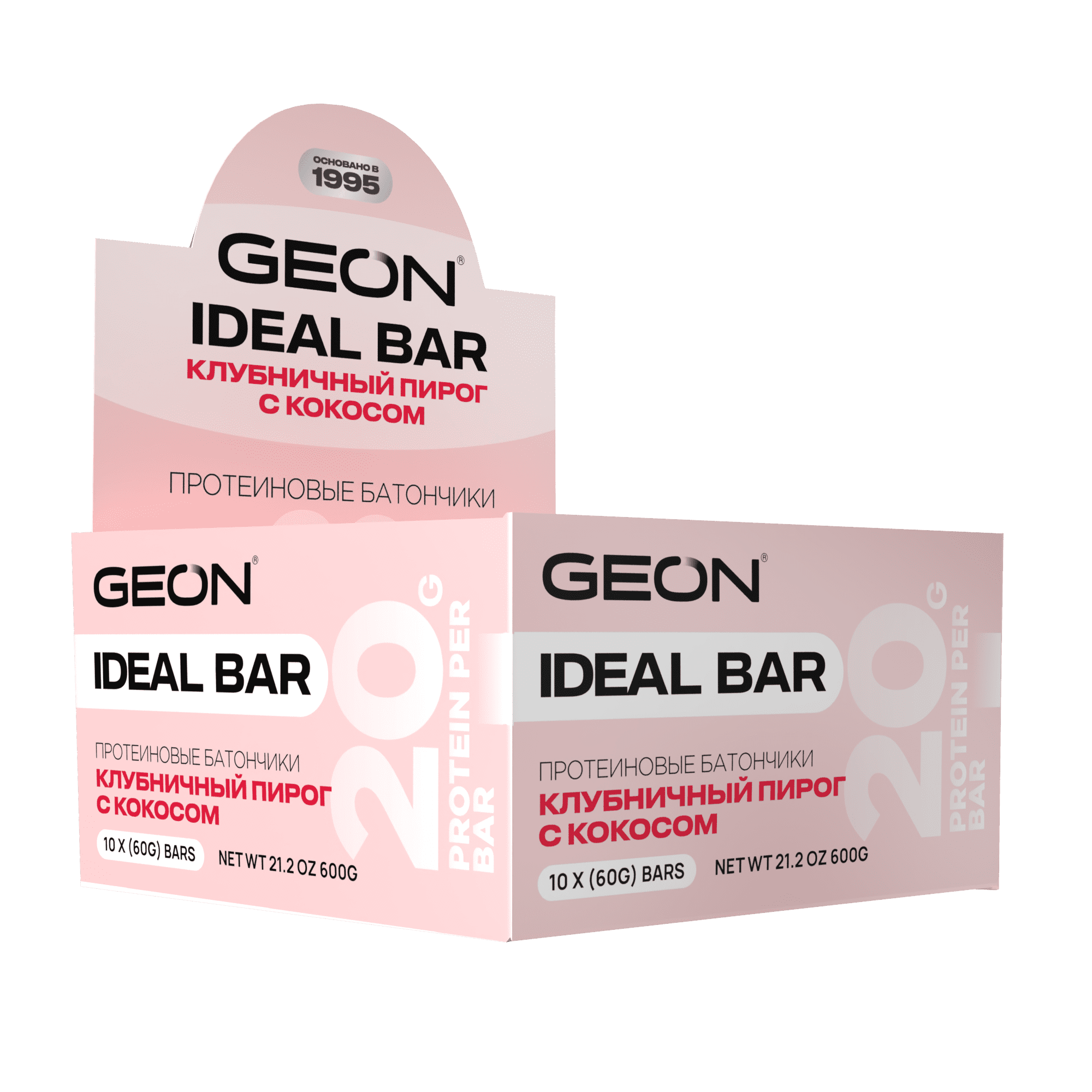 GEON IdealBar 60г Земляничный пирог с кокосом 10шт