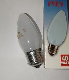Лампочка Pila, E27, 40 Вт, Накаливания