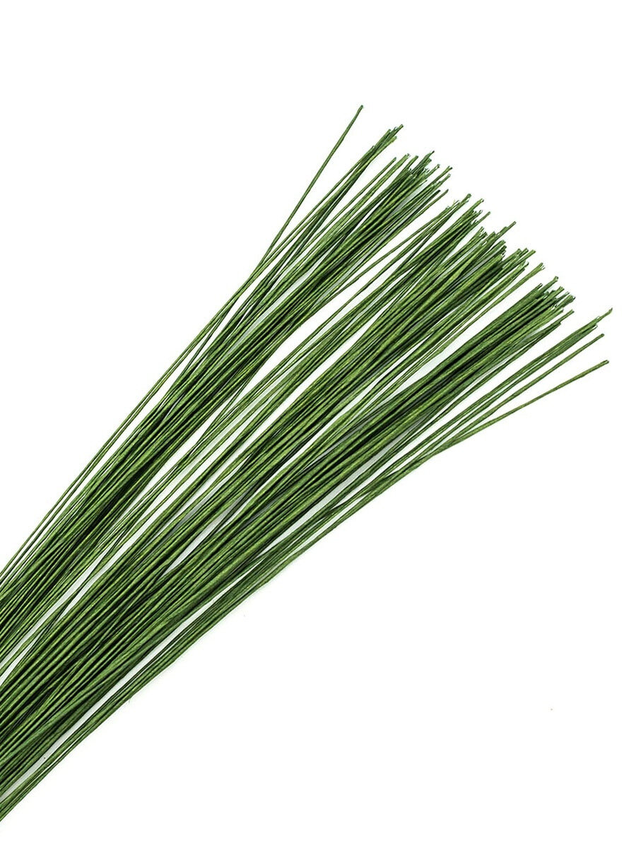 Проволока флористическая, герберная, друт/ диаметр 1,2 мм, длина 40 см, 1кг в упаковке/ зеленая неокрашеная