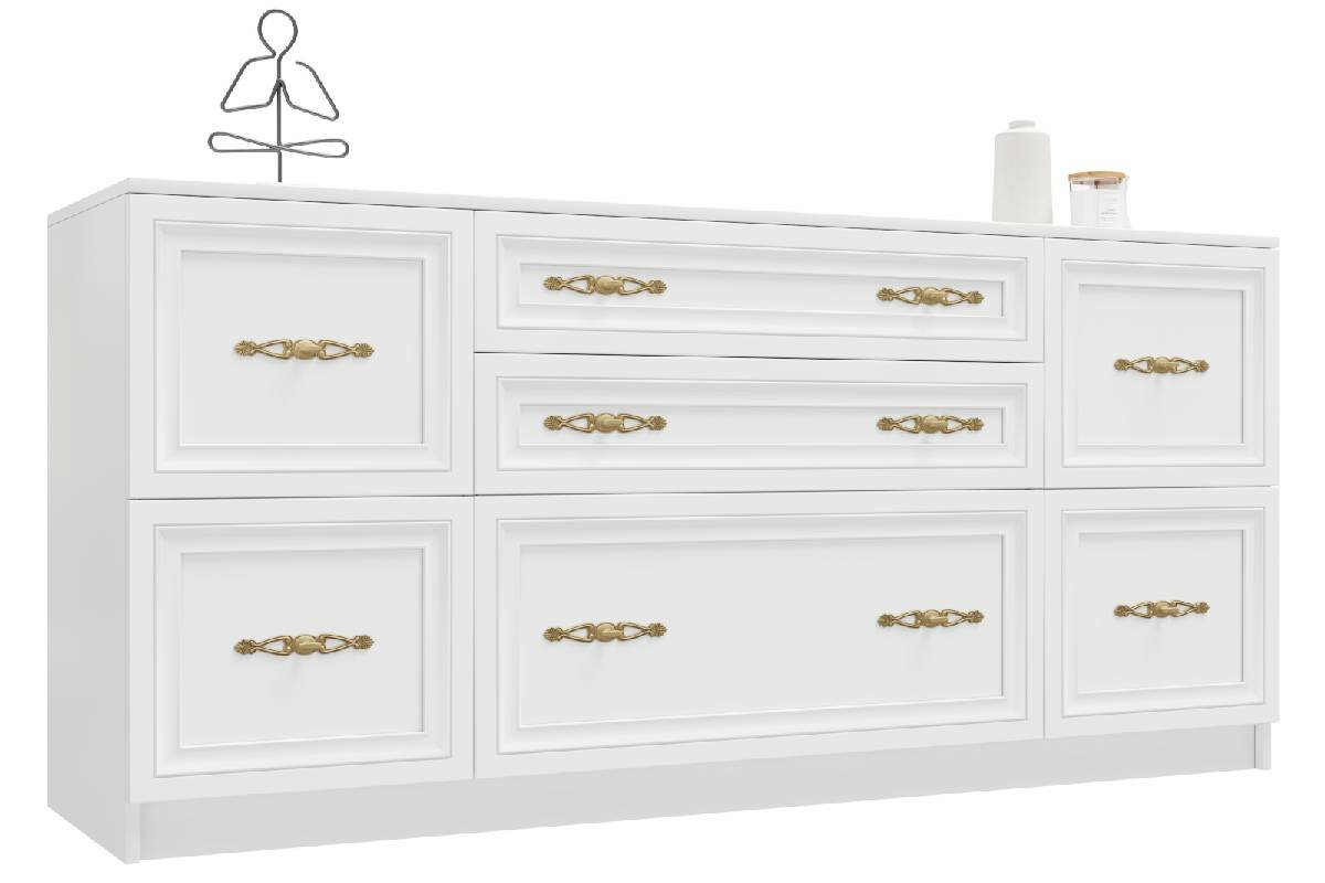 Комод Карлос-044 Белый для одежды 160*74.5*45