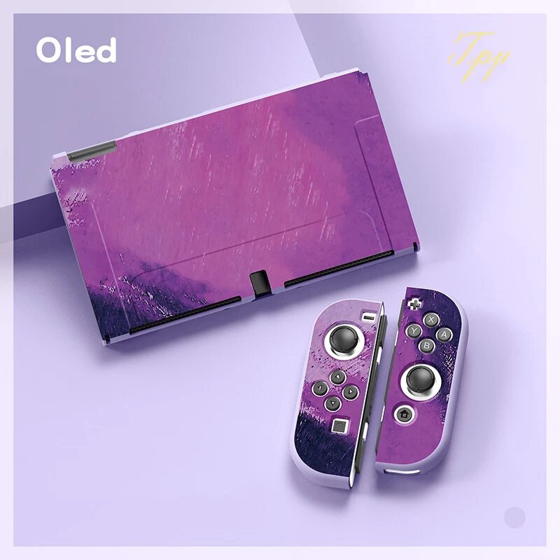 Стикер для Nintendo Switch OLED, Black Purple