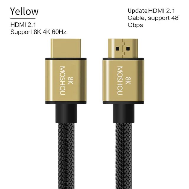 Кабель MOSHOU 8K, 60 Гц, 4K, 120 Гц, HDMI 2,1, 48 Гбит/с