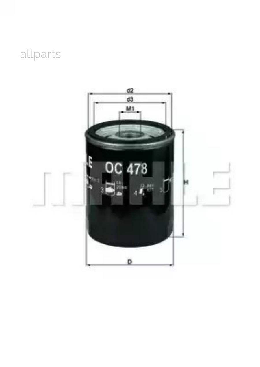 MAHLE OC478 Фильтр масляный