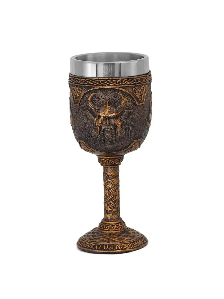 Фужер Китобой "Один Викинг", нержавеющая сталь, 200 мл, с декором