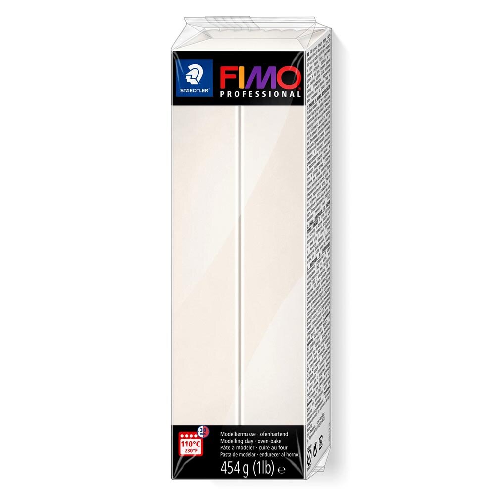 Полимерная глина Fimo Professional 8041-03 (Professional Doll Art 8071-03) полупрозрачный фарфор (porcelain) 454 г, цена за 1 шт.