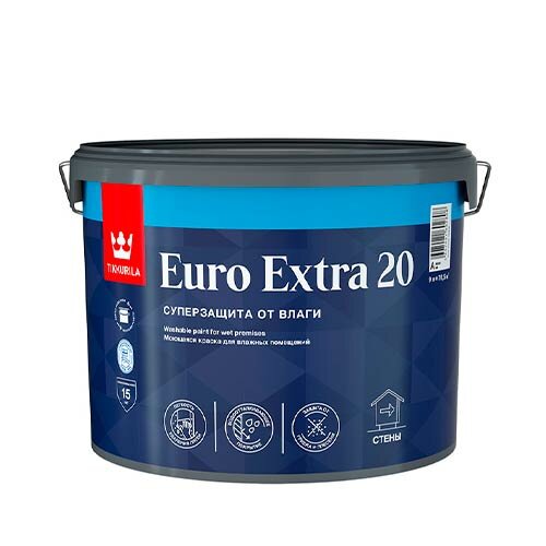 Краска "Тиккурила" Tikkurila Euro-20 цвет База А белый 2.7 л