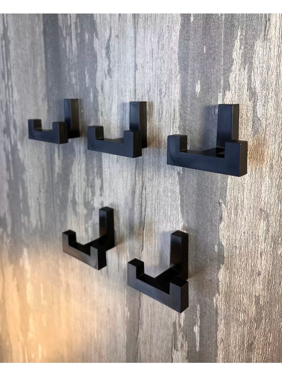 Крючок настенный лофт мебельный в прихожую К-03/2 (5 штук)