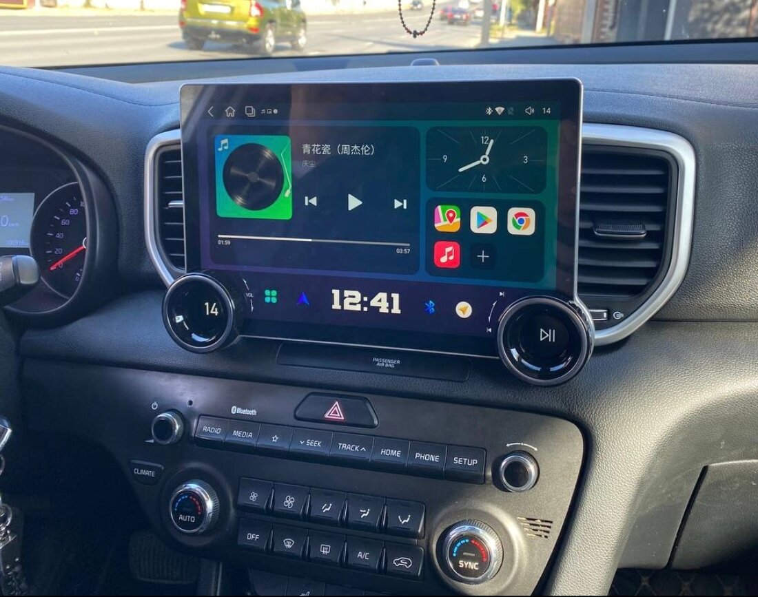 Магнитола андроид 4/64гб, 8-ядер, сим-карта 4G, Блютус, WiFi, GPS, USB, DSP, CarPlay, для Лада Веста (Lada Vesta) 2015-2021г