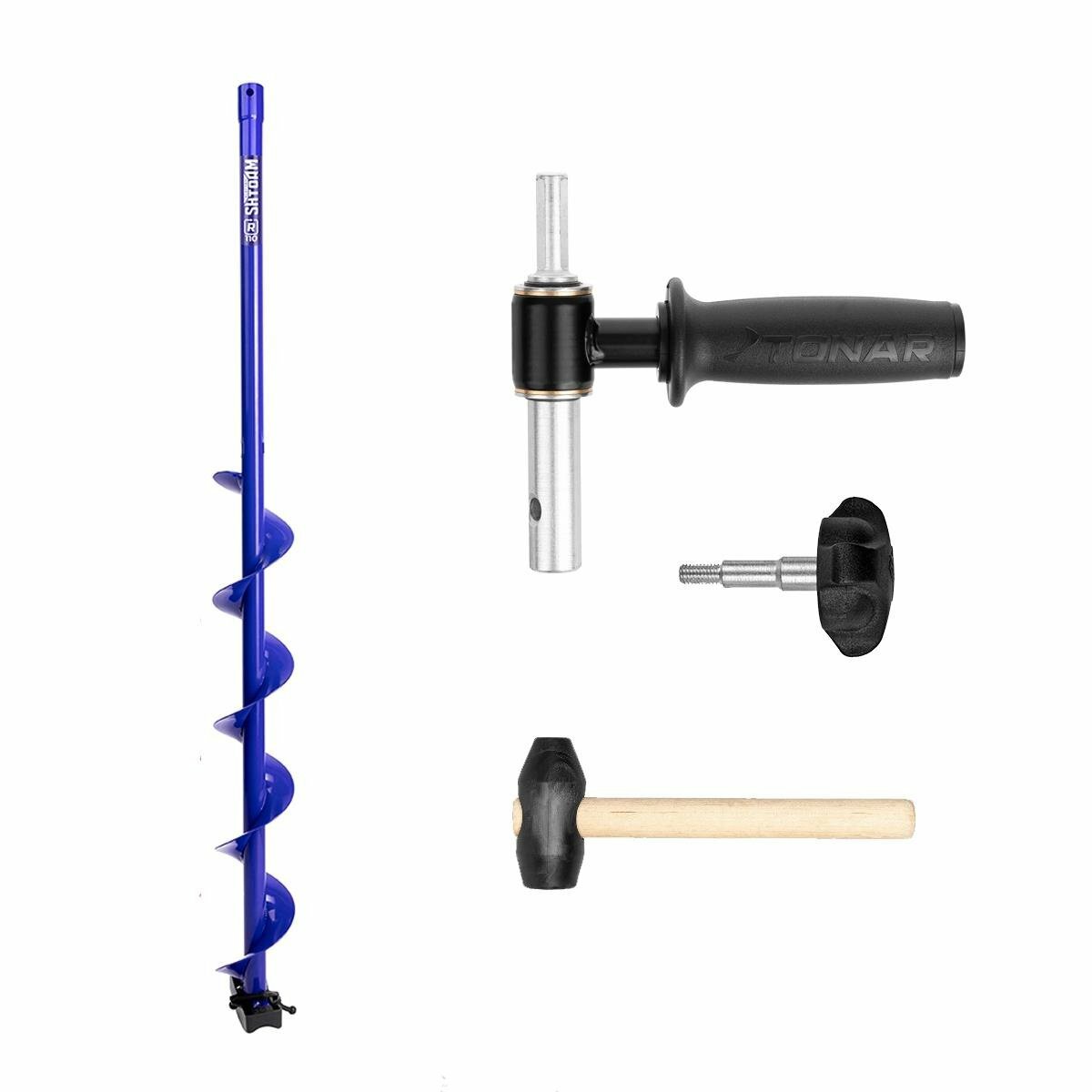 Комплект Шнек для шуруповерта ALTAY ENERGY 110R +адаптер АШ20ПС +молоточек (T-SAE110R-ASH20) Тонар