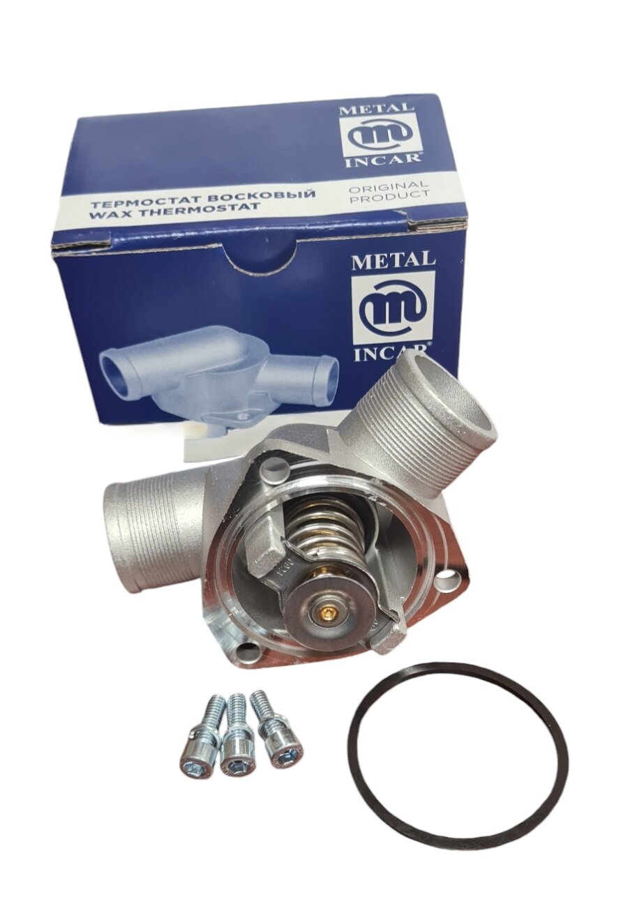 Термоэлемент в сборе с крышкой ВАЗ 2110,2170 нов. обр.85°С (металл) арт.21082-1306030 арт.10.0200.01 "METAL INCAR"