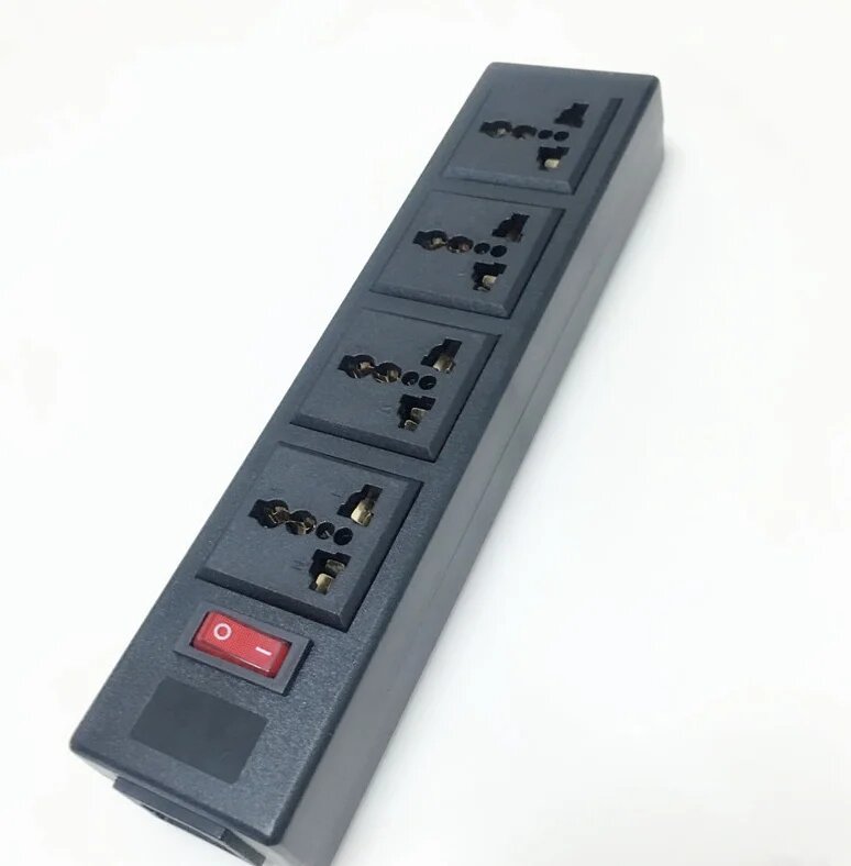 Сетевой фильтр JV-801-4, 4 розетки, 250В, 13А, Красный