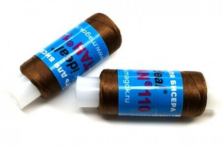 Нить для бисера Tytan 100 м коричневая (2 шт.)