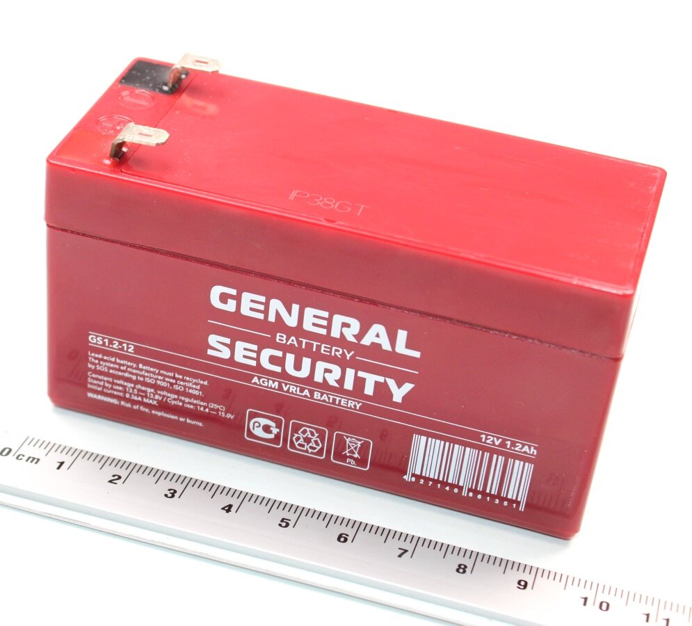 Аккумулятор 12В 1,2А·ч (GS 1.2-12) AGM