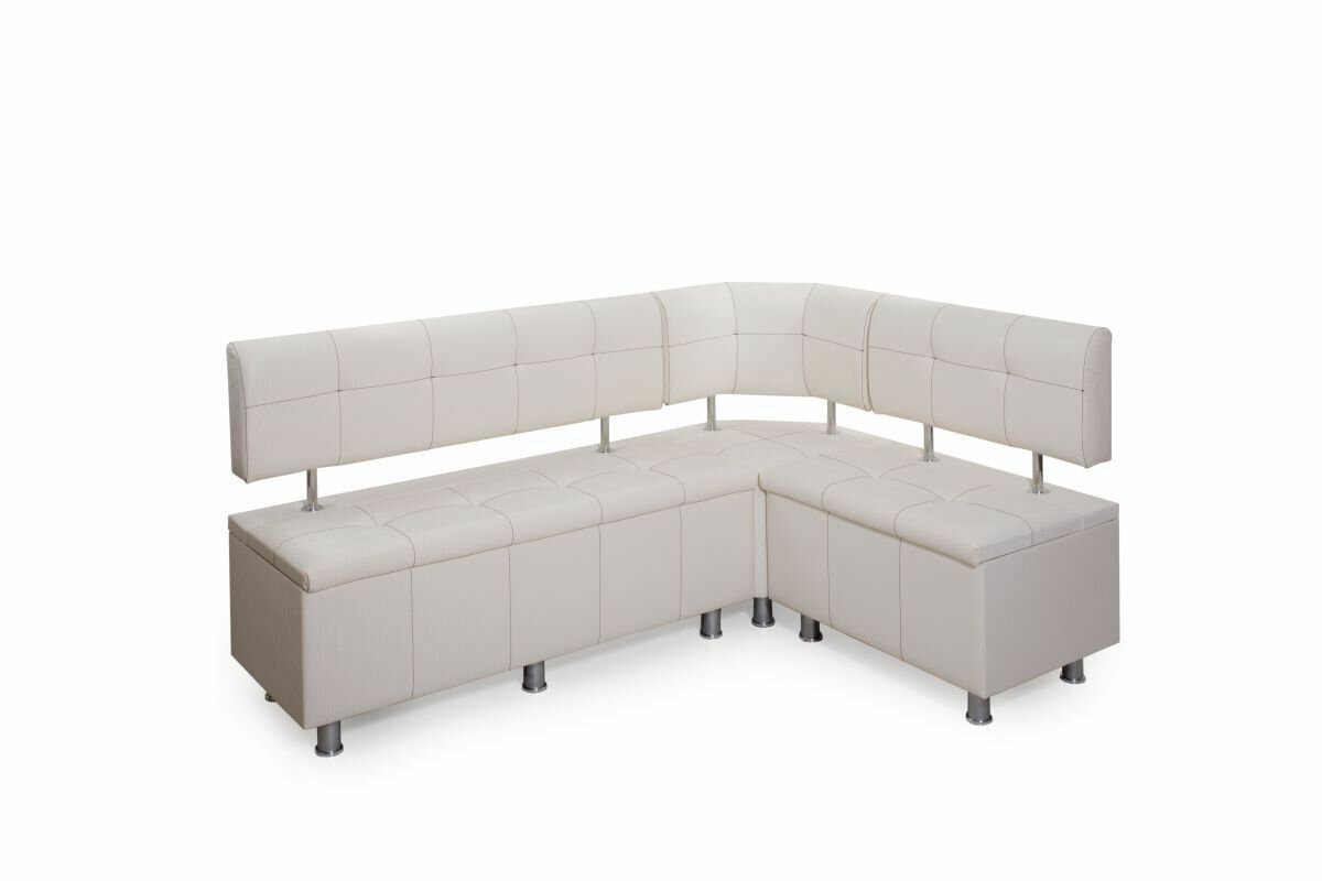 Кухонный диван торонто (МД 1250 + МД 1500 + МУ 500) экокожа Арктик (Бител)