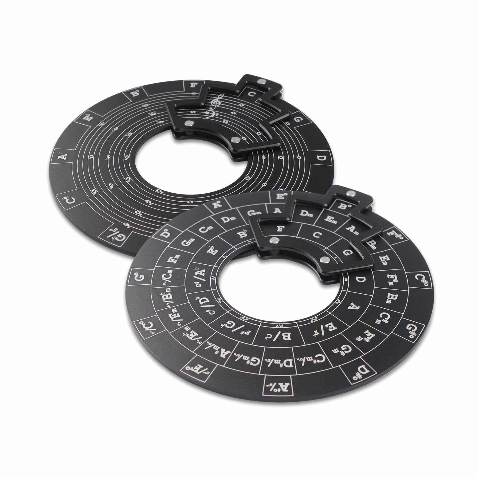 Музыкальный круг квинт, теоретическое колесо, таблица аккордов из алюминиевого сплава, обучающий инструмент для сочинения мелодий и изучения нотной грамоты