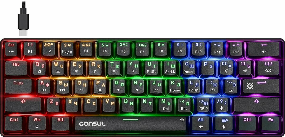 45220 / Клавиатура Defender Consul GK-220 RU, USB, черный [45220]