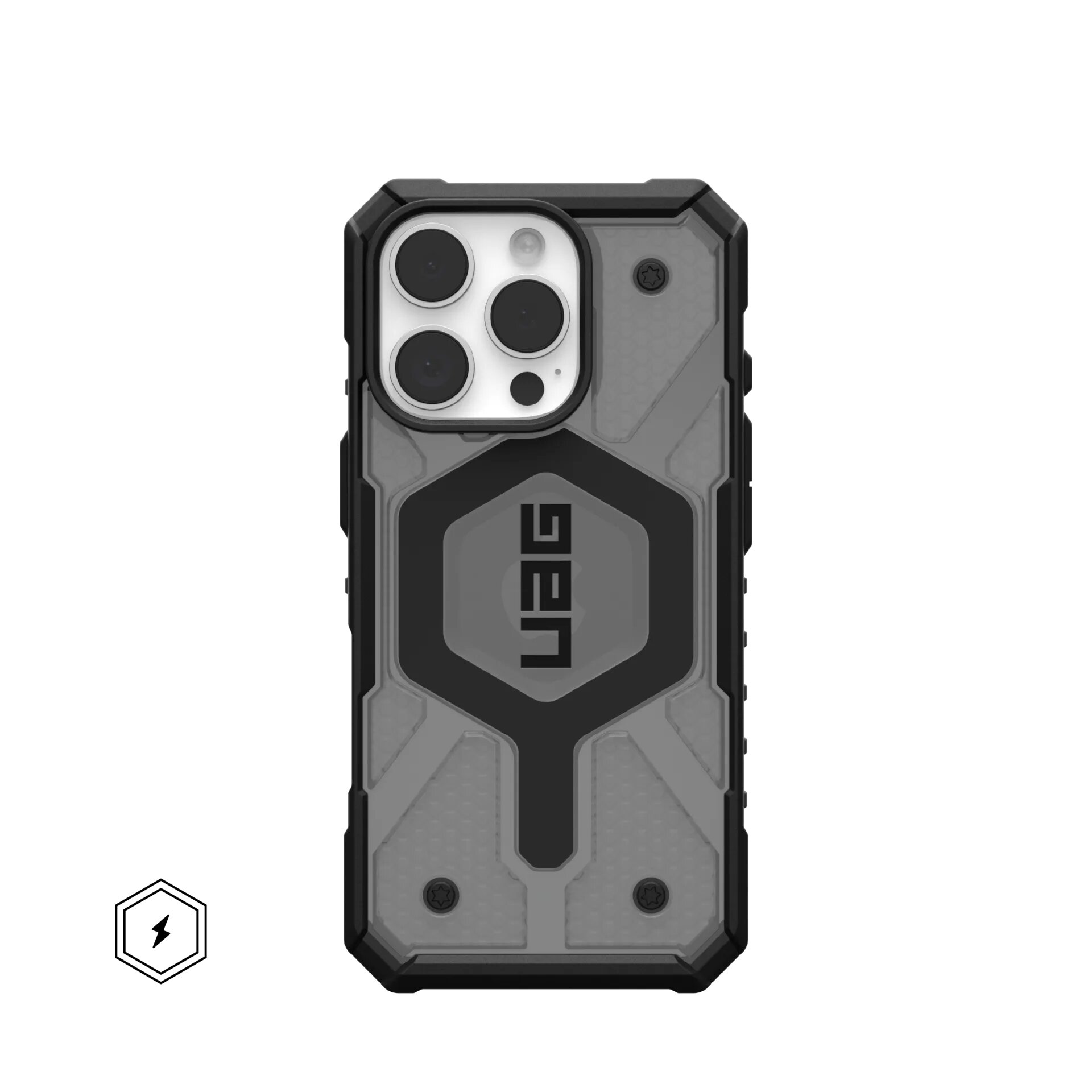 Чехол UAG Pathfinder Series c MAGSAFE для iPhone 16 Pro 6.3", цвет тонированный (Ash)