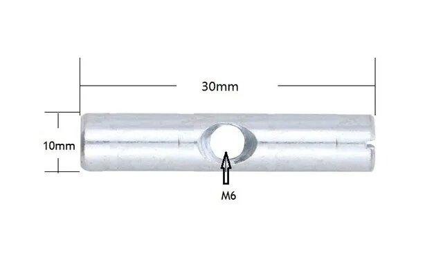 Длинные оцинкованные двойные гайки M6/M8 Center 30mm
