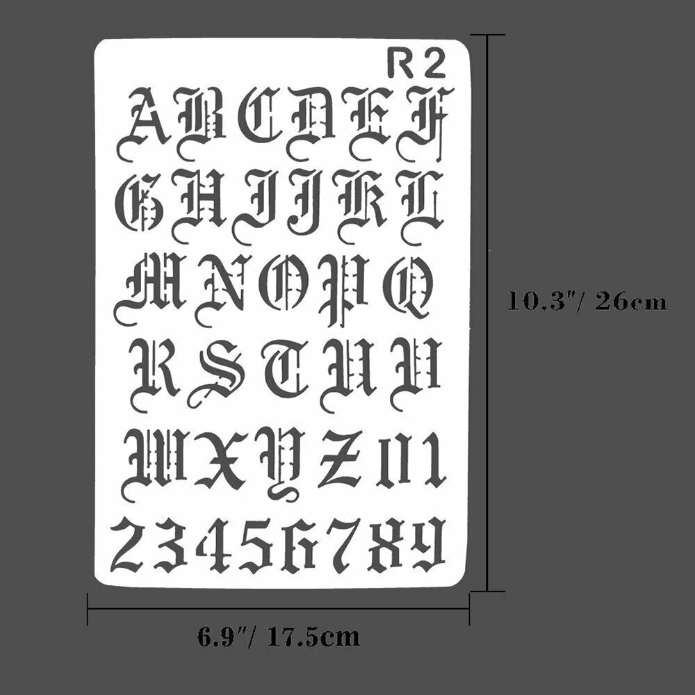 Трафарет для декора, цвет 2, буквы и цифры — фото 1