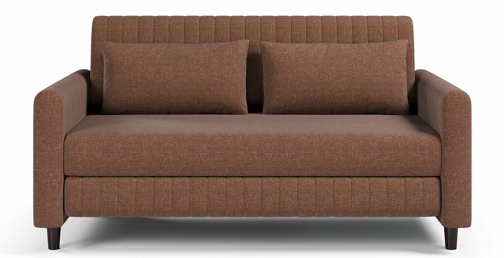 Диван-кровать Денвер, 160х88х84 см, рогожка Savana Chocolate, Аккордеон, детский диван раскладной, без ящика для белья