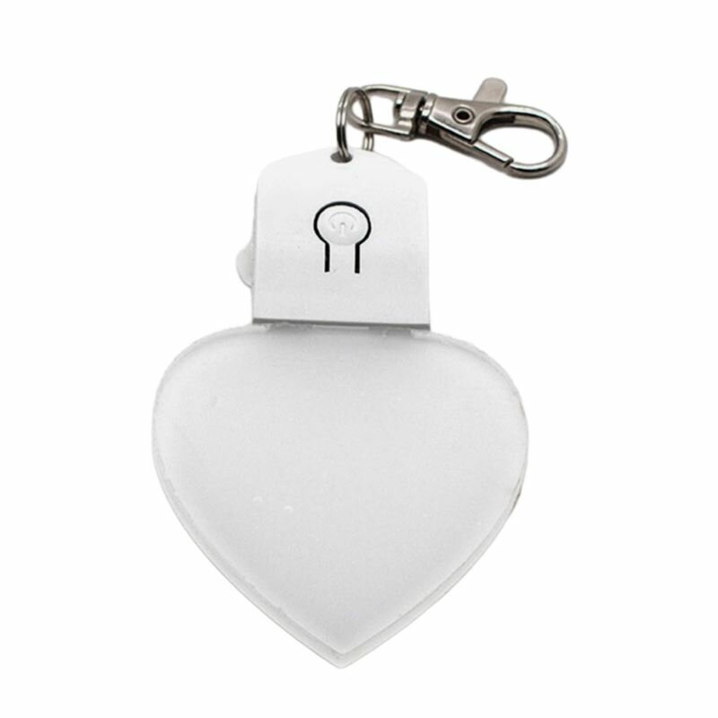 Светодиодные сублимационные орнаменты-заготовки для поделок своими руками и рождественские украшения, прозрачный акриловый брелок в форме сердца, подвеска