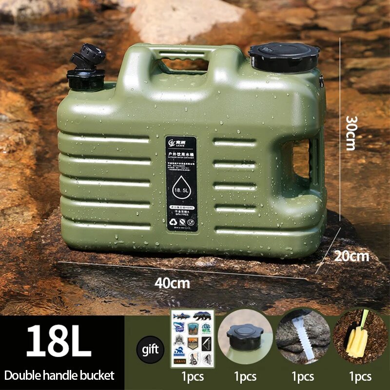 Портативная водоналивная емкость 12л армейский зеленый 18.5L